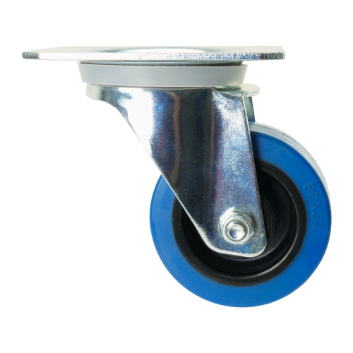 Blue Elastic Industrial Castors – Durable Top‑Plate Wheels