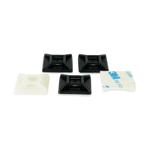 Adhesive Cable Tie Mounts - Black & White | Vital Parts